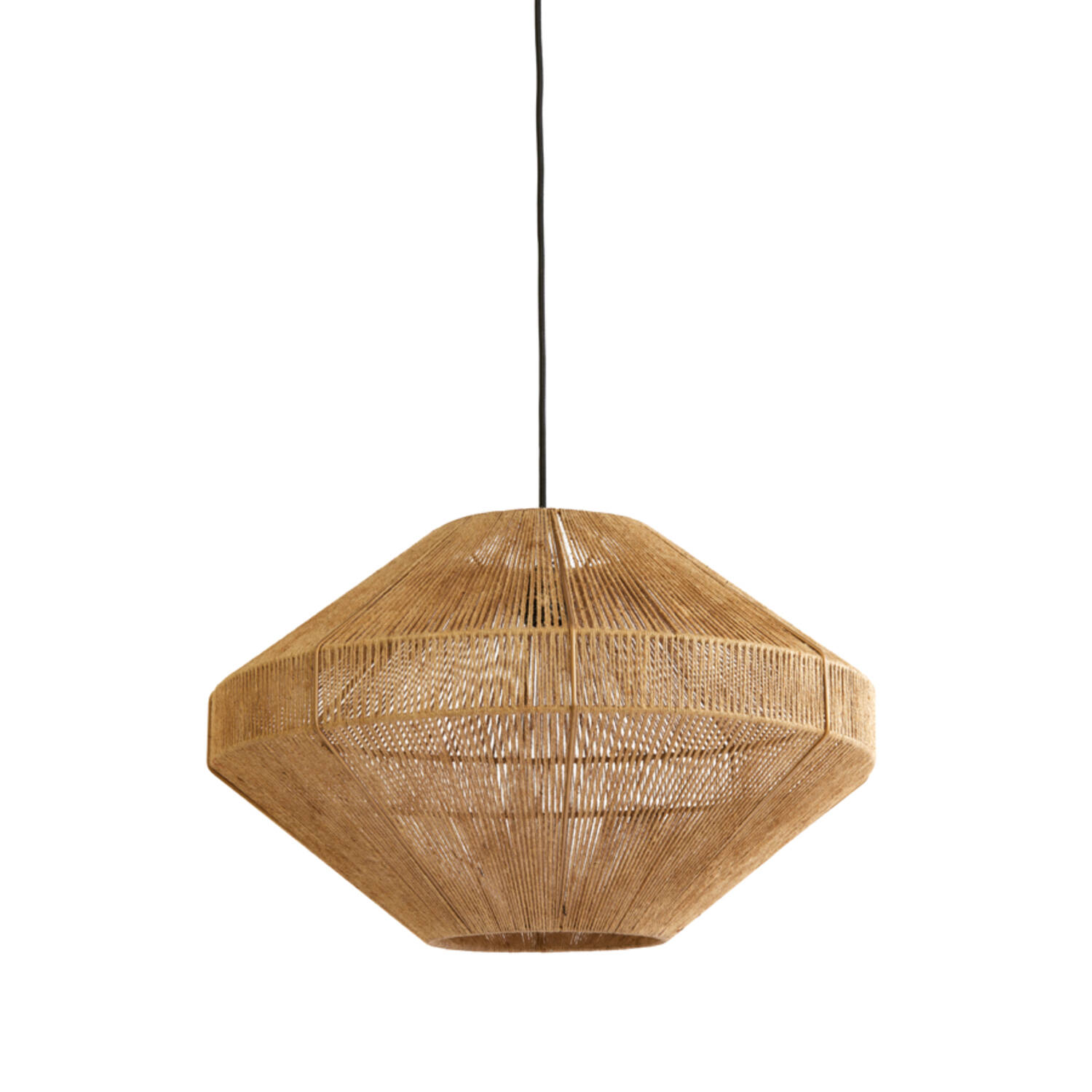 Lámpara colgante natural redonda beige Light and Living Mallow ...