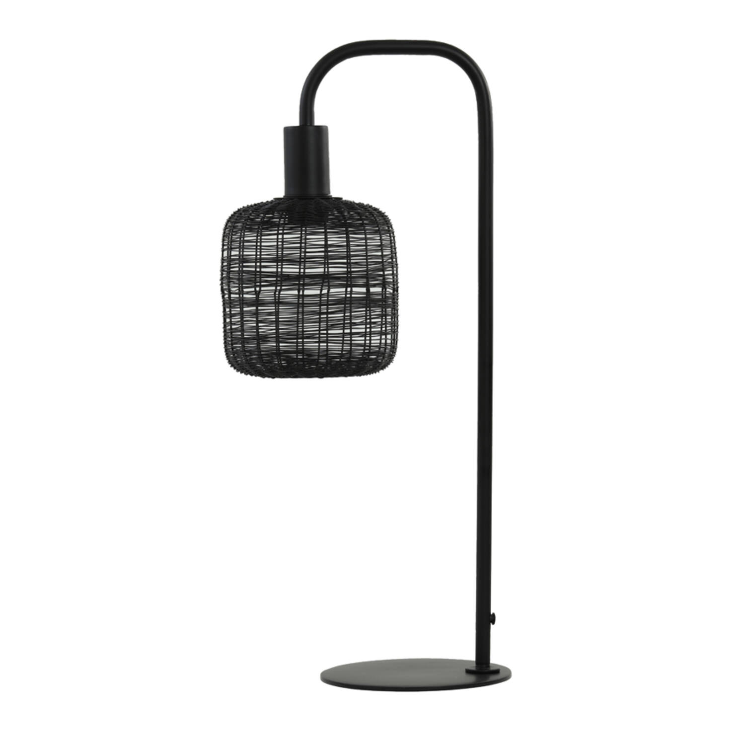 Lámpara de mesa negra moderna Light and Living Lekang - Lamparas en linea