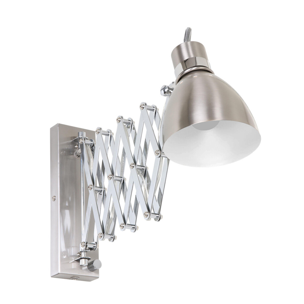 Lámpara de pared extensible de acero con regulador Steinhauer Spring ...