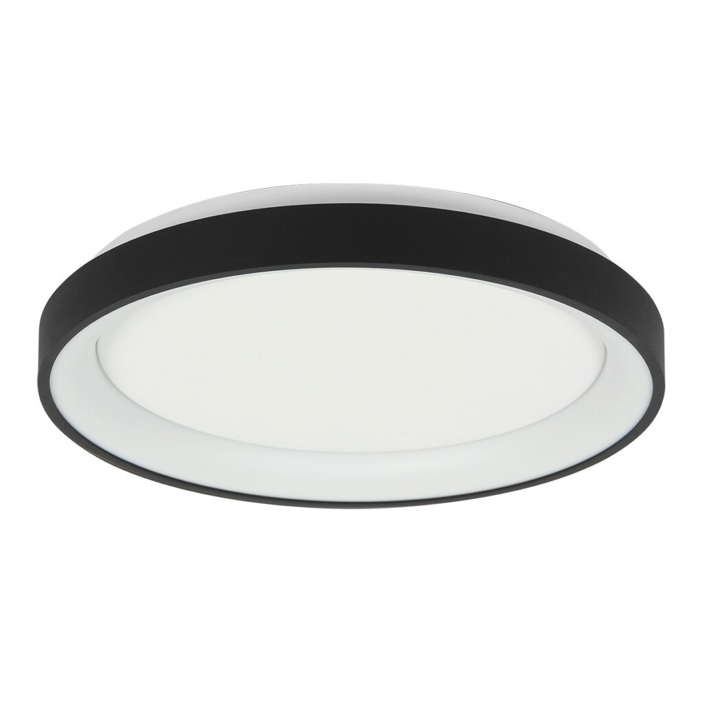 Lámpara de Techo LED Redonda Negra Moderna Steinhauer Ringlede blanco y ...